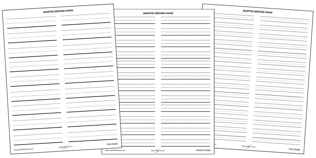 Handwriting Practice Paper | Real OT Solutions® | Adaptive Paper for ...