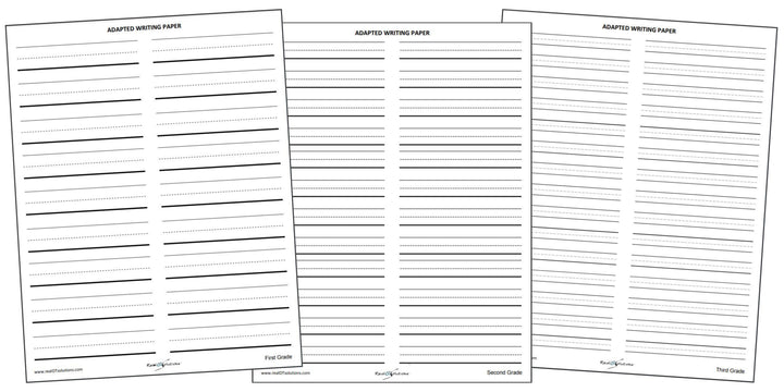 Handwriting Practice Paper | Real OT Solutions® | Adaptive Paper for ...