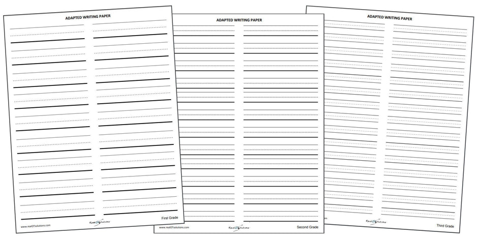 Handwriting Practice Paper | Real OT Solutions® | Adaptive Paper for ...