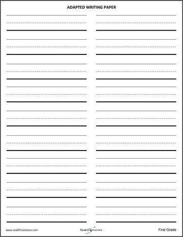 Handwriting Practice Paper | Real OT Solutions® | Adaptive Paper for ...